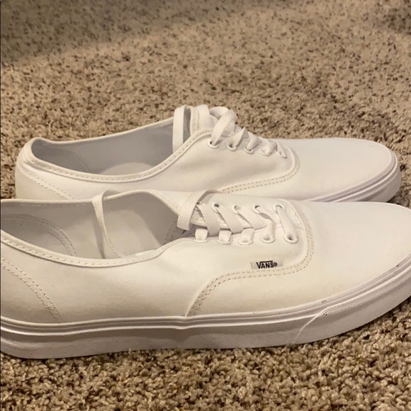 Shoes | Mens All White Vans | Poshmark